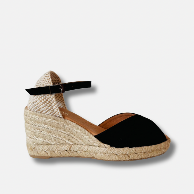 Pinaz Bibi Black Espadrille wedge – MADE THE EDIT